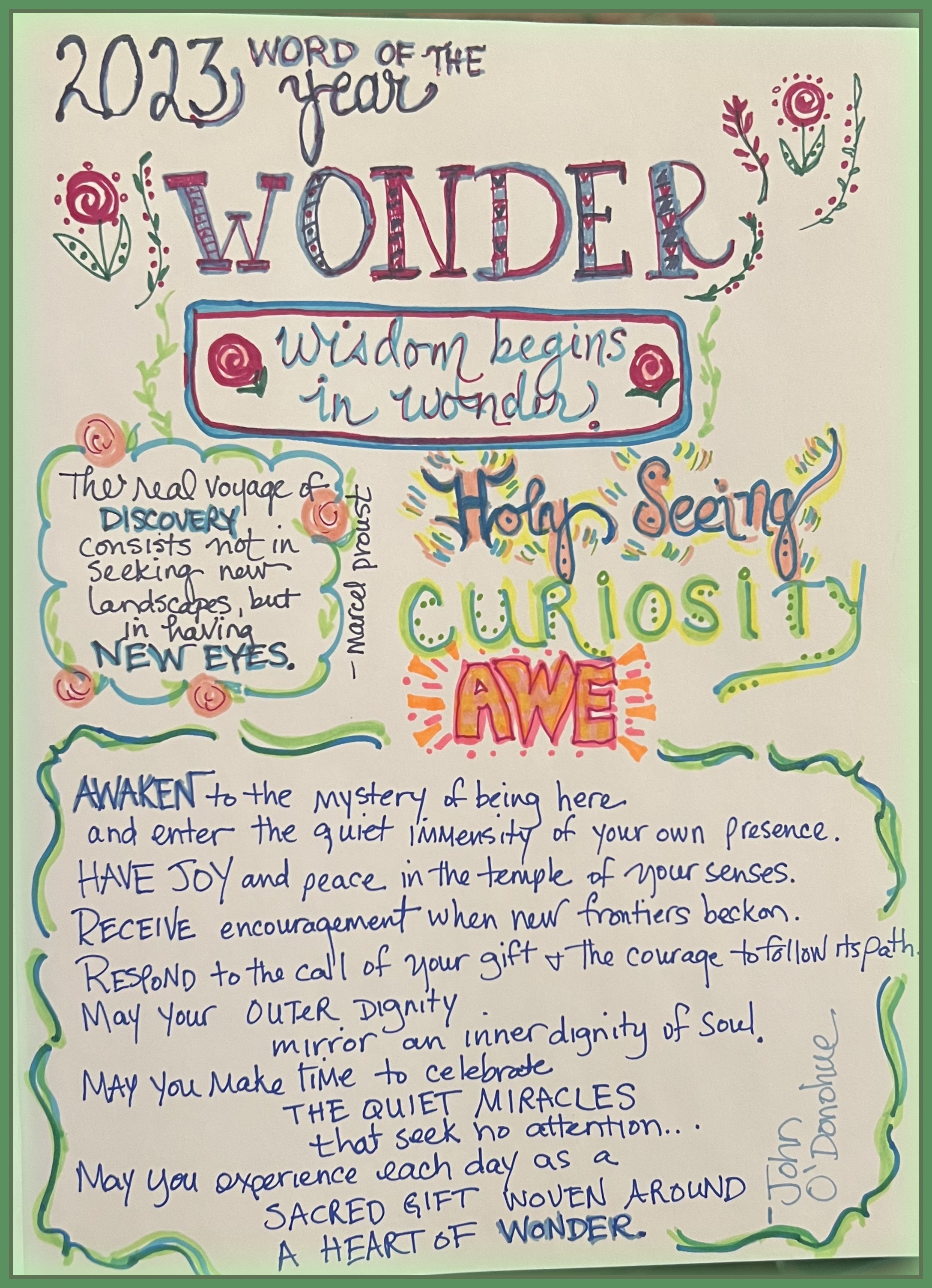 2023 Word of the Year: Wonder – Being Benedictine